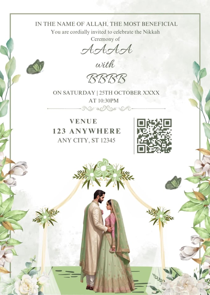 Make digital wedding card by Muneerbawany | Fiverr