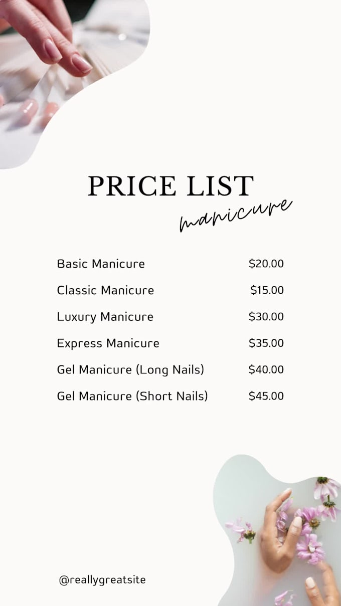 Provide professional price list, rate list, letterhead, or invoice ...