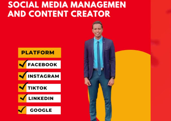 Be your social media manager and content creator by Khadarjama | Fiverr