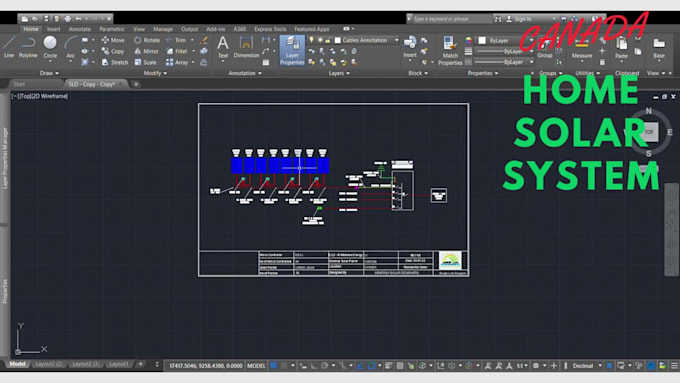 Do single line diagram of solar power system sld by Senergysolar | Fiverr