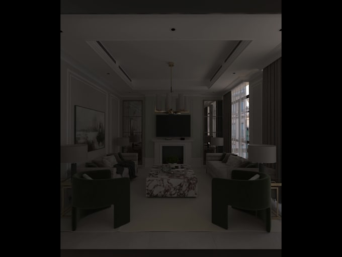 Create 3d interior design by Nermeengehad | Fiverr