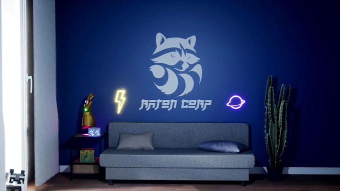 Create streamer animated background in 3d by Funnyberdy | Fiverr