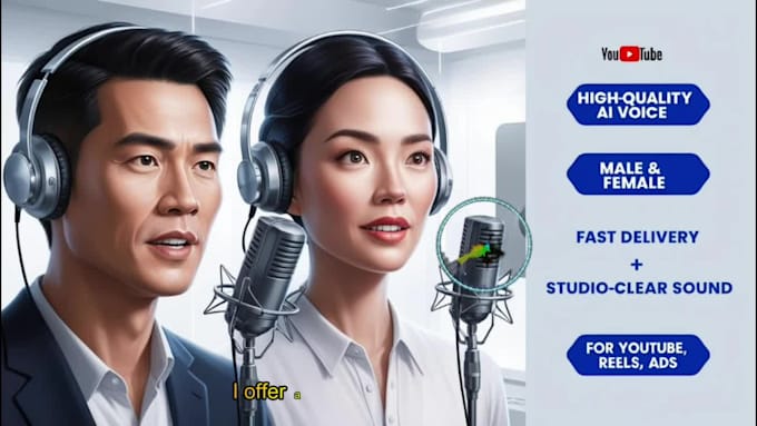 Ai voice over youtube reels ads by Wasi_graphicpro | Fiverr