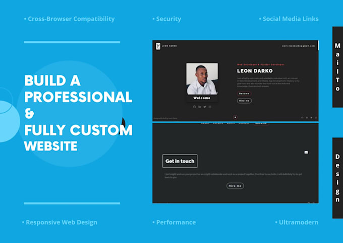 Build a professional and fully custom website by Thah_leon | Fiverr