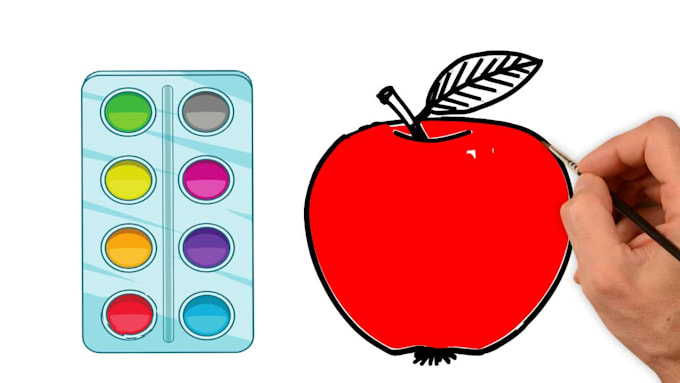 Make coloring page drawing video for kids by Arda_celik | Fiverr