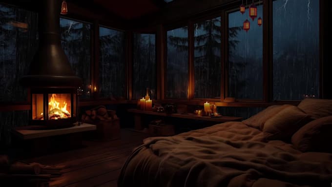 Create cozy rain and relaxing video for meditation by Jewelfarazi232 ...