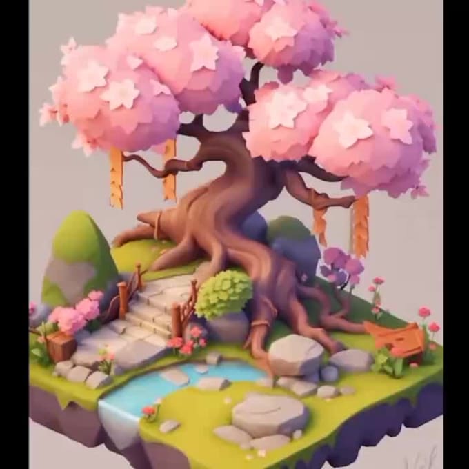 Design the stylized isometric environment art for casual games by ...