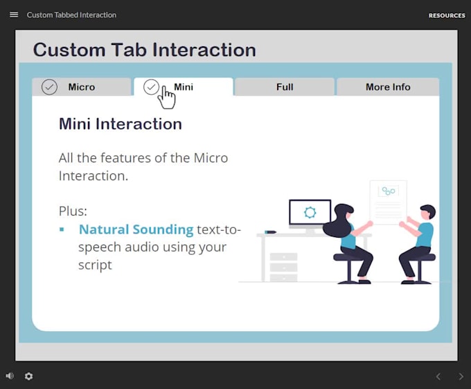 Create a custom storyline tabbed interaction by Georgejamesfive | Fiverr