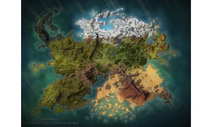 Fantasy map cartography novel map world map dnd map adventure map by ...