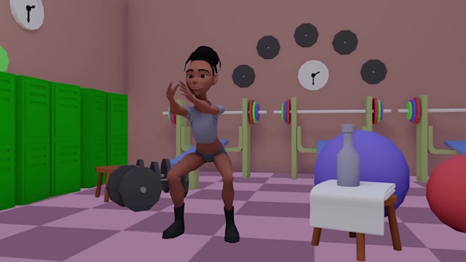 Do 3d gym animation, 3d workout,3d exercise and 3d stadium animation by ...