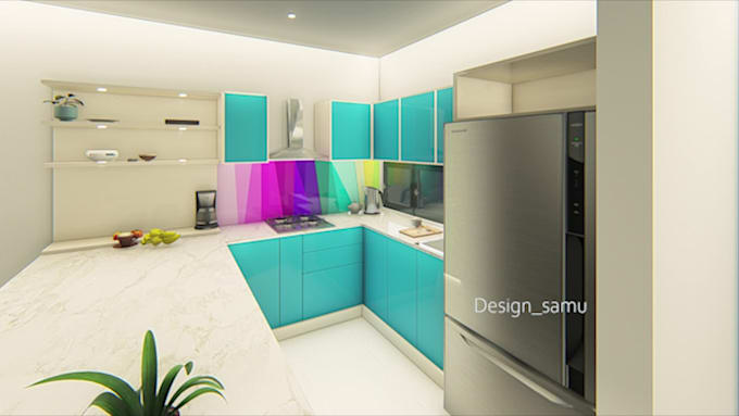 Create 3d rendering for your dream kitchen design by Design_samu | Fiverr