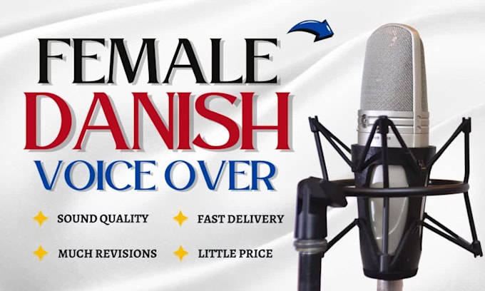 Record a native danish voice over female voice by Medkarime | Fiverr