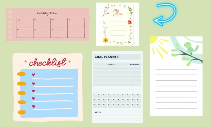 Design high quality printable planner and checklist pages by Nidz28 ...
