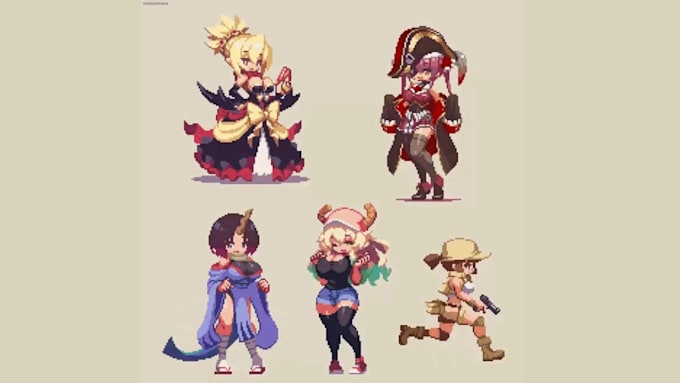 Draw 2d Character Game Art Pixel Sprite Sheet Nsfw Game Graphics Rpg Maker Game By Pixeljolly