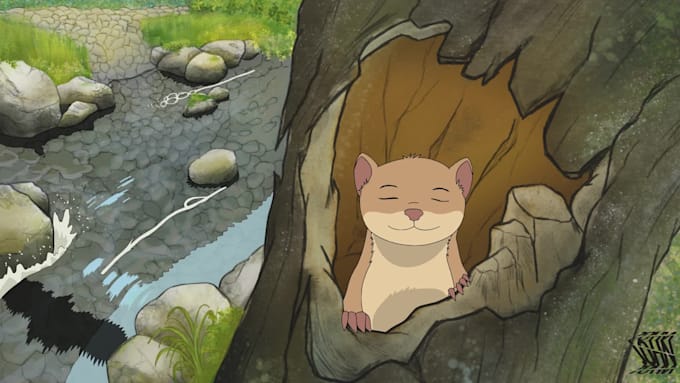 Create a traditional 2d animation in anime style or cartoon