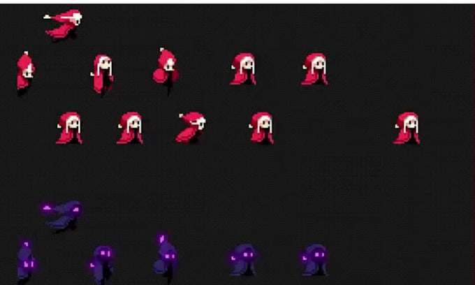 Create 2d pixel art animation, 2d sprite sheet, game art, 2d pixel ...