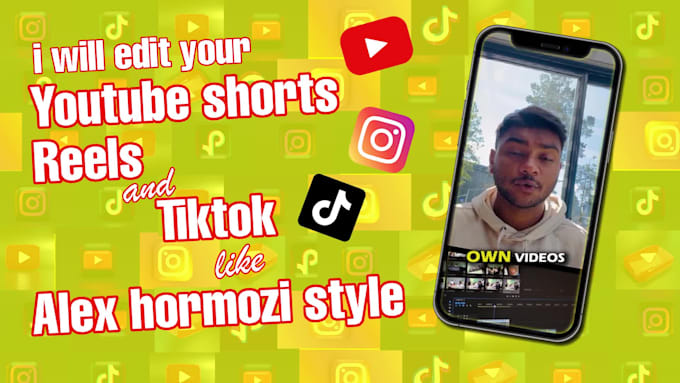 Edit reel, youtube short ,tiktok and ads like alex hormozi style captions by Muproduction628 ...