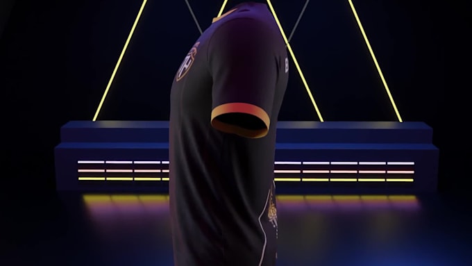 Design 3d esport jersey animation 3d mockup design 3d product clothing ...