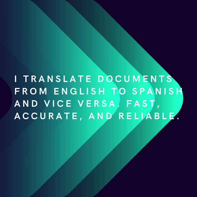 Do a very good translation from englis to spanish and vice versa by ...