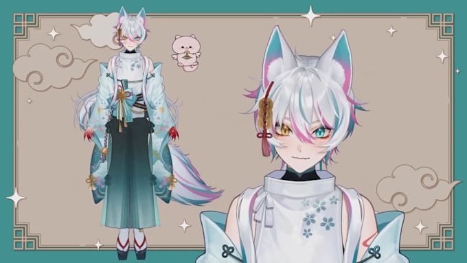 Design live 2d vtuber model, live 2d rigging, vtuber model, anime, live ...