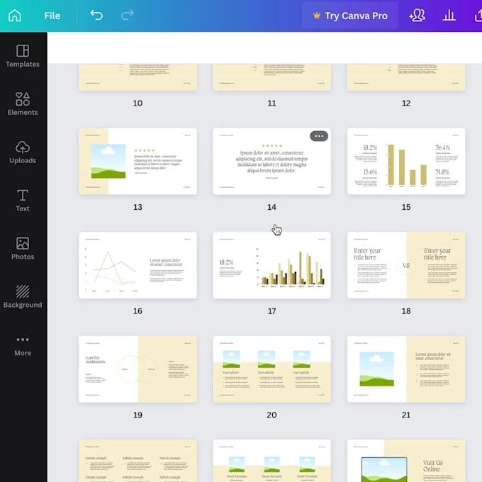 Create a canva template for a business presentation by Asakac | Fiverr