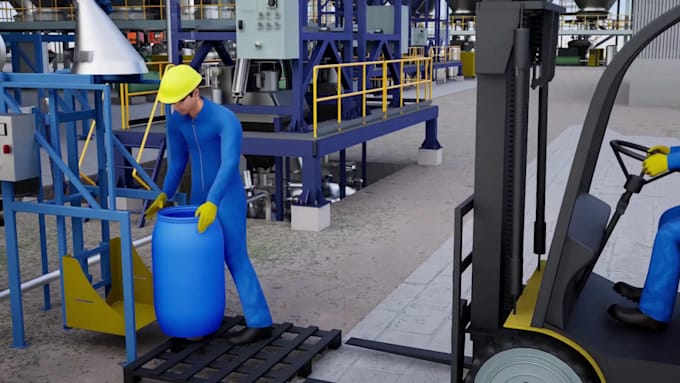 Do 3d industrial technical animation machinery engineering equipment ...