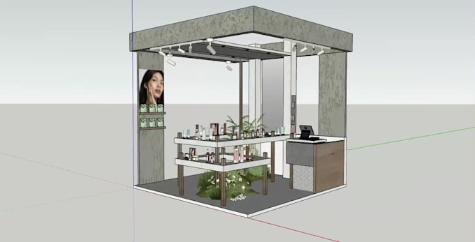 Make a trade show booth design from layout, concept, 3d model, to ...