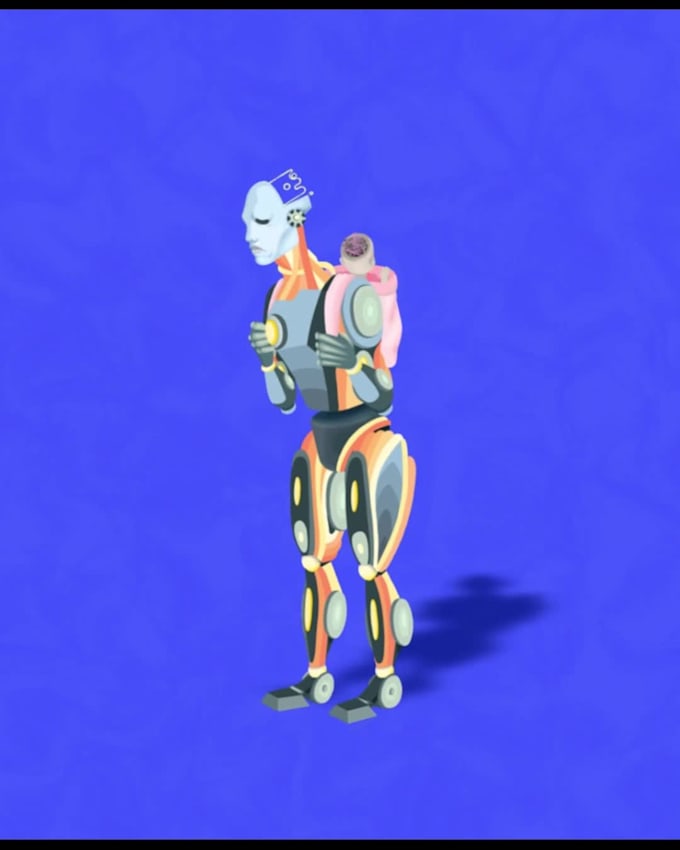 Do a powerfull character design and a short animation to make it come ...