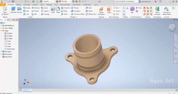 Design 2d or 3d drawing for any mechanical parts by Agussett091297 | Fiverr