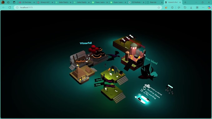 Create a stunning 3d portfolio website for you by Anmolkumar474 | Fiverr