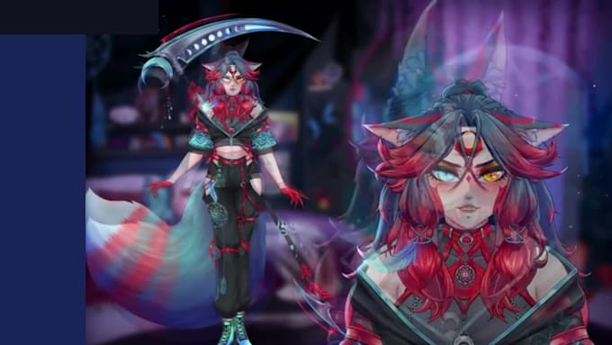 Draw and rig live2d vtuber model, 2d vtuber rigging, live streaming ...