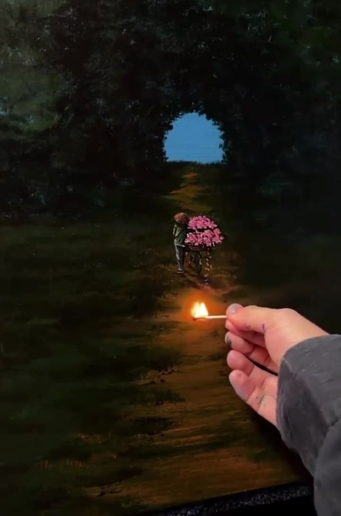 Physical painting physical painting by Qingchang530 | Fiverr