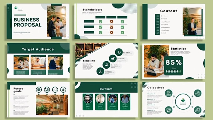 Modèle de présentation powerpoint d'entreprise de conception ou ...