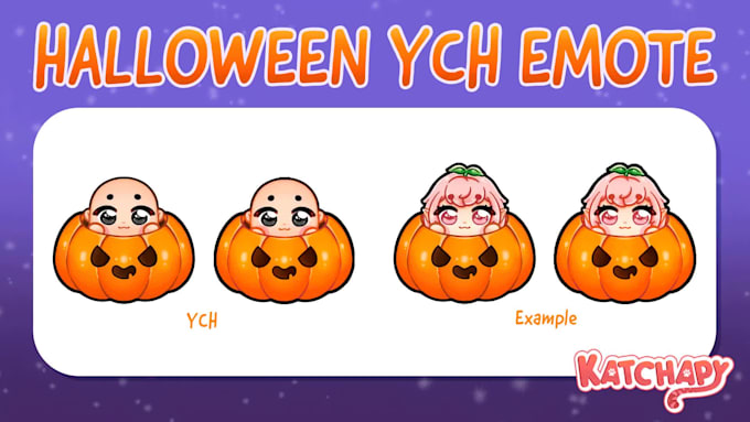 Do a ych halloween animated emote by Katchapy | Fiverr