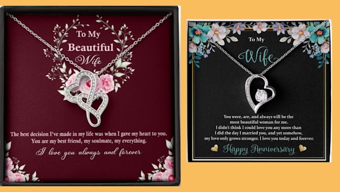 Create unique shine on jewelry message card design by Officialbakht ...