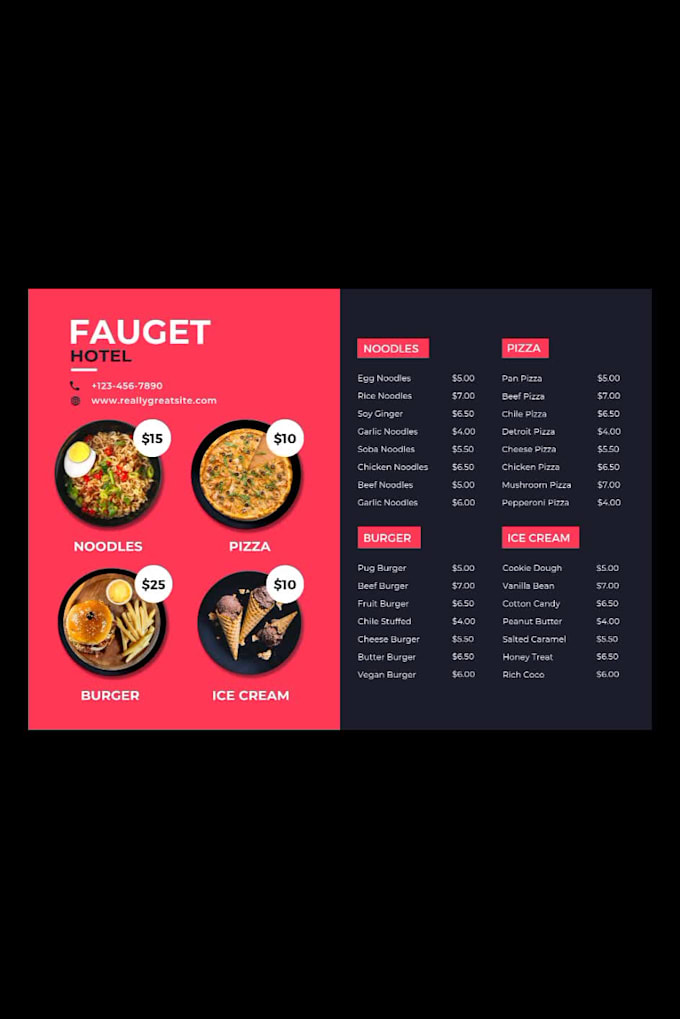 Design creative professional restaurant menu and visiting cards by ...