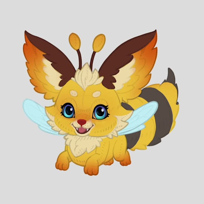 Create 2d character design concept, pet, mascot, monsters, sketch ...