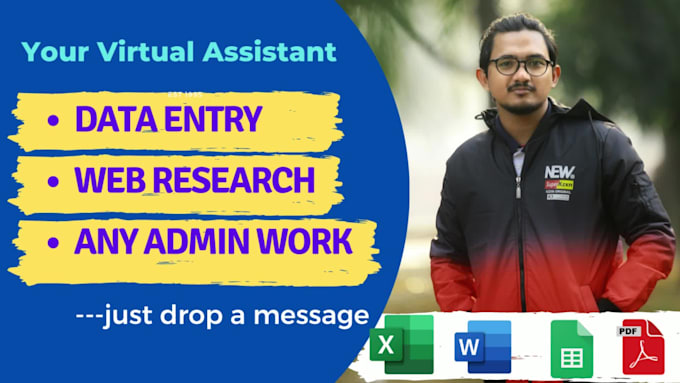 Do data entry typing work job, excel data entry, pdf converter by ...