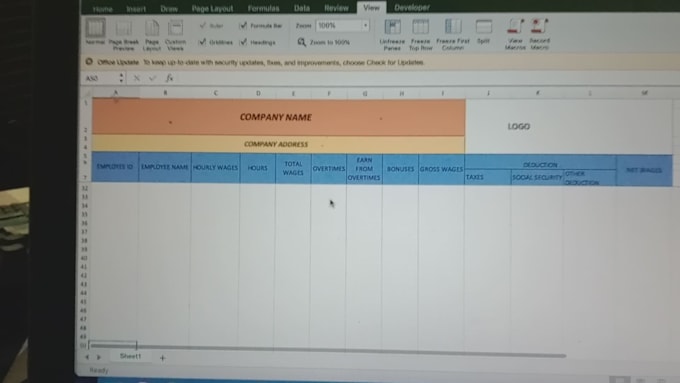 Do your payroll templates in excel by Musa_t12 | Fiverr