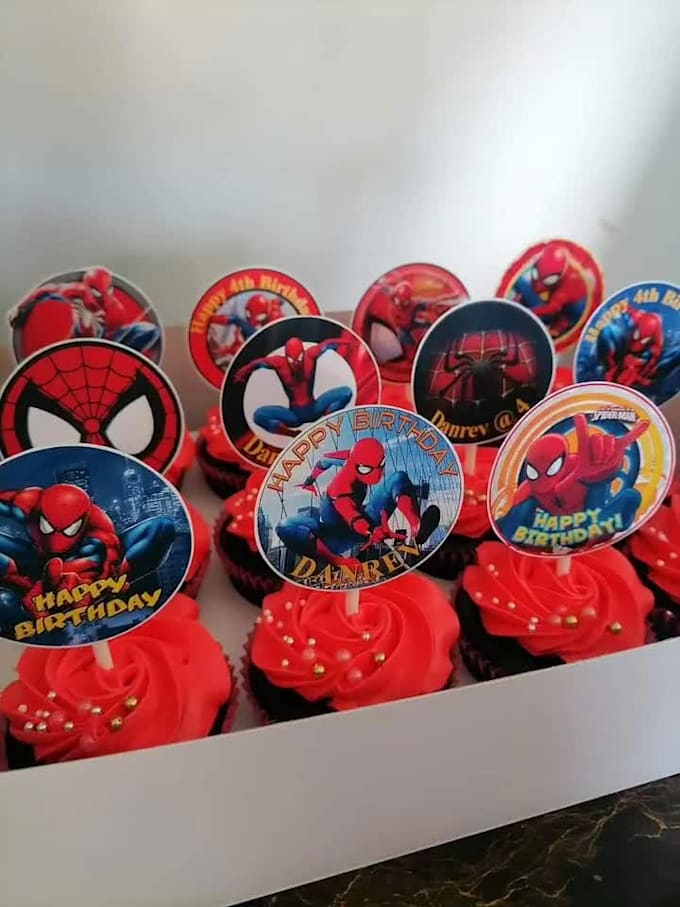 Create customized cupcake topper for all occasions by Jenniferdres | Fiverr