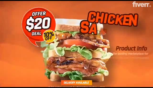 Design animated video menu for tv screen or digital board for food ...