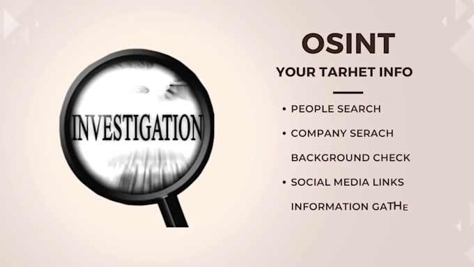 Do private investigator on any target and background chack by ...