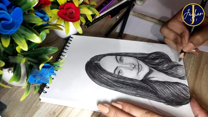 Draw pencil sketch portraits and illustrations by Jashan_art | Fiverr