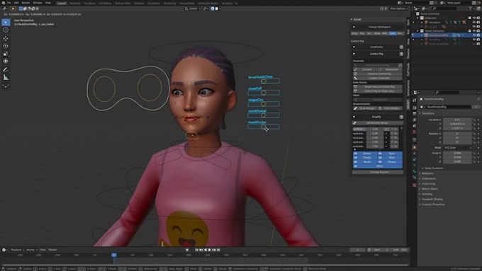 Rig3d model,blender rig,3d max rig, mixamo rig,auto rig pro, maya rig3d ...