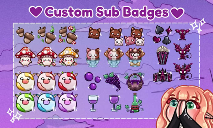 Design unique sub badges for your twitch, kick or youtube by Morrigh ...