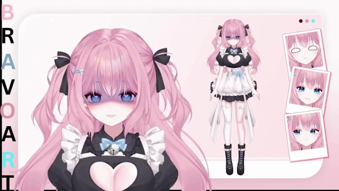 Draw and rig pro live2d model, 2d vtuber model, live2d rigging with live2d cubim