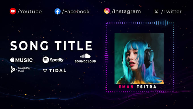 Create your audio spectrum, and music visualizer for social media by Sohelrana_prof | Fiverr