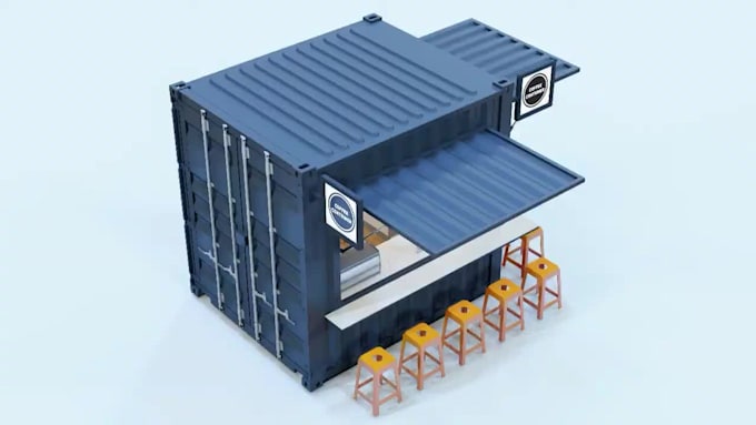 Do 3d kiosk animation design booth design stall animation design by Ayo ...