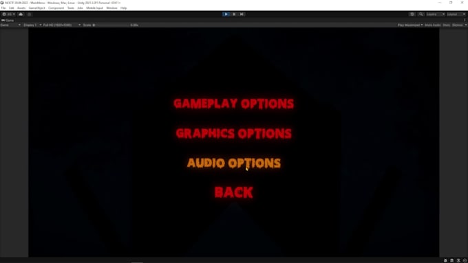 Create a unique 3d main menu for your unity game by Vortexgames | Fiverr