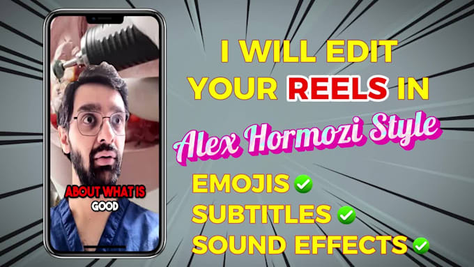 Edit alex hormozi captions style instagram reels with captions by Adnanomr | Fiverr